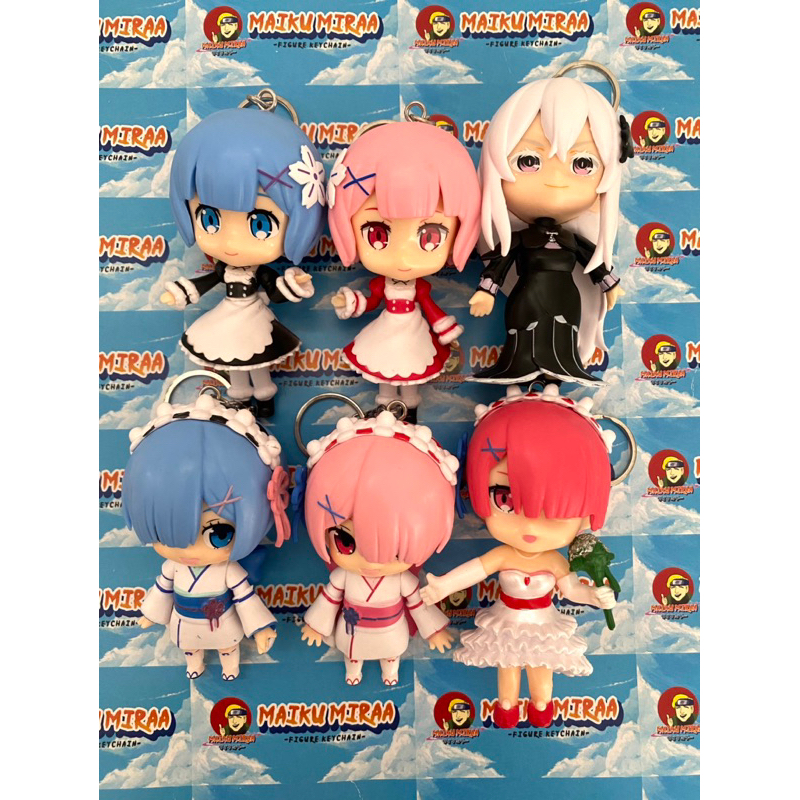 Jual Figure Keychain / Gantungan Kunci Re Zero Ram Rem Echidna | Shopee ...
