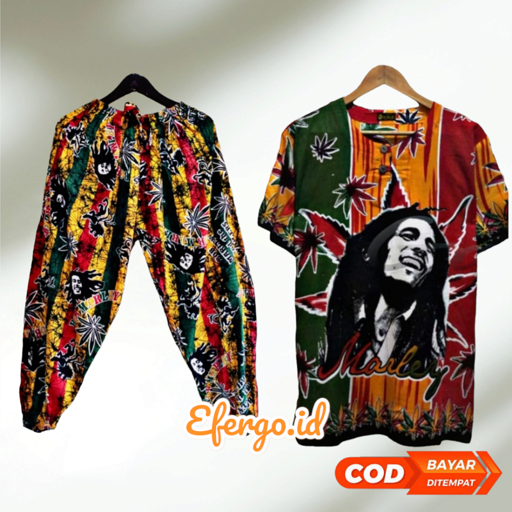 Jual Setelan Baju dan Celana Bob Marley Pria Wanita Terbaru ( Unisex ) | Shopee Indonesia