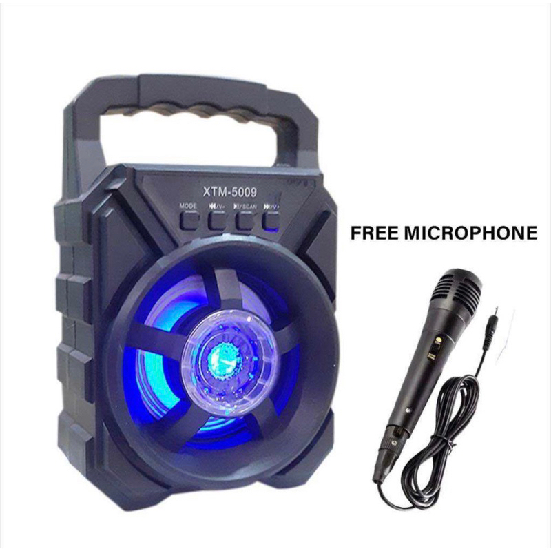 Jual [COD] Speaker Bluetooth XTM - 5009 Free Mic Karaoke Speaker ...