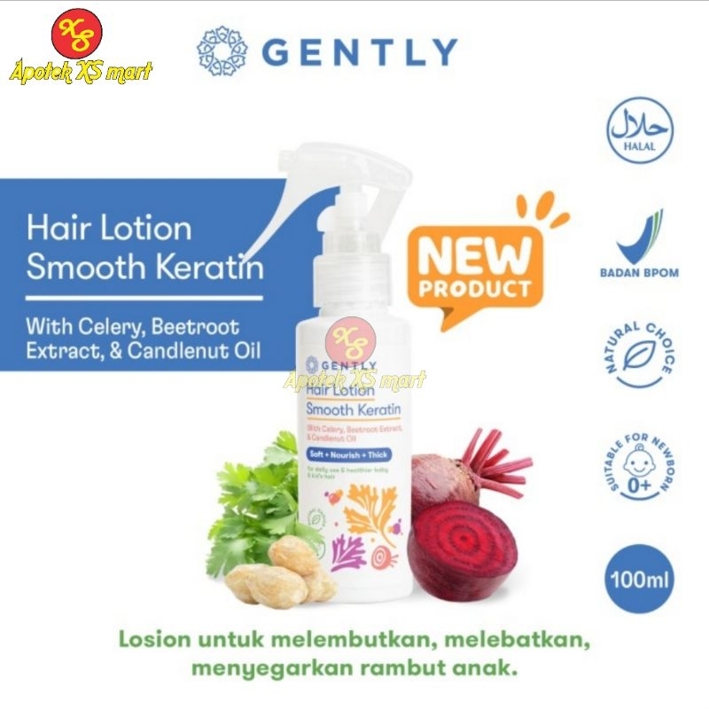 Jual GENTLY HAIR LOTION SMOOTH KERATIN - MELEMBUTKAN MENGHALUSKAN ...