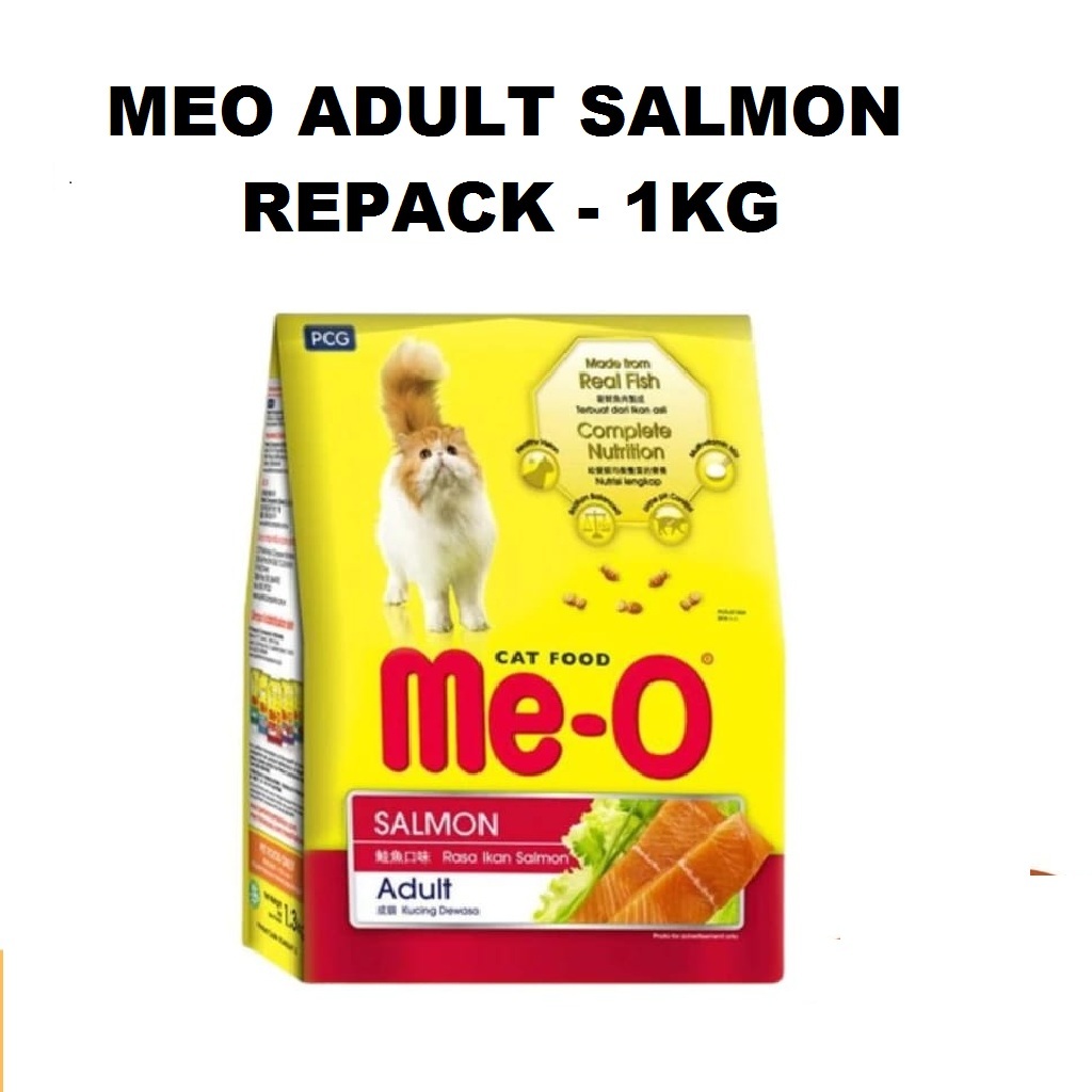 Jual MEO ADULT SALMON MAKANAN KUCING KERING REPACK 1 KG / MEO DRYFOOD ...