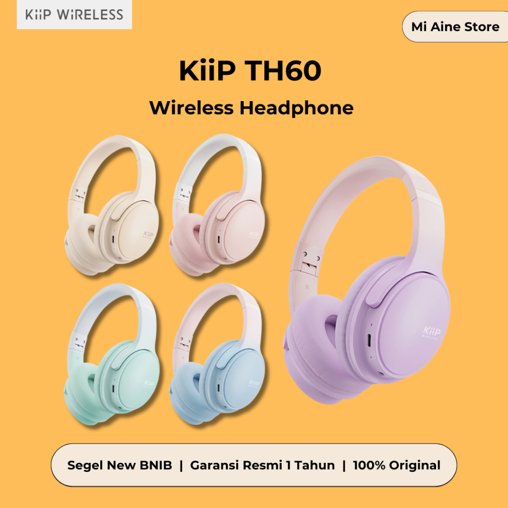 Jual KiiP Wireless TH60 Headphone Bluetooth Wireless Headset Earphone ...