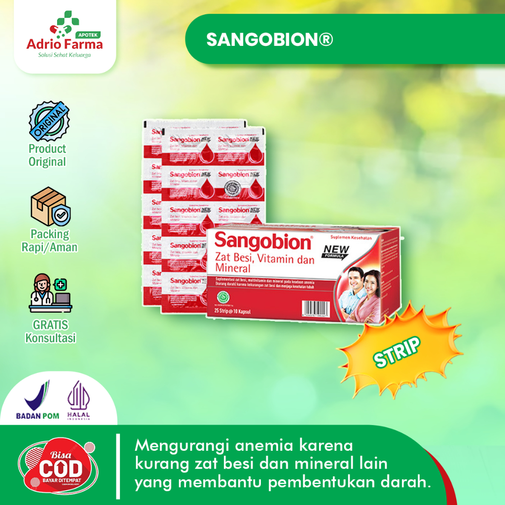 Sangobion Jual Sangobion Kapsul New Formula PerSETRIP Obat Anemia