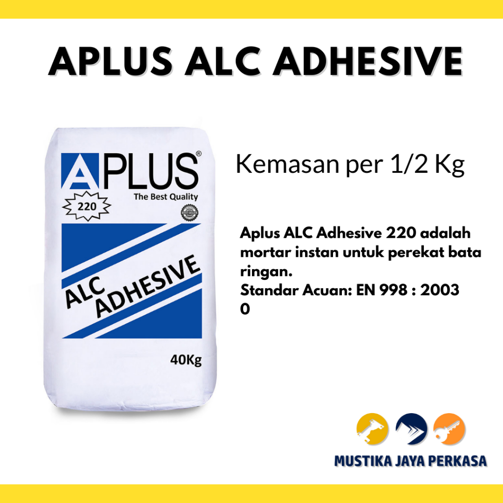 Jual APlus Semen A Plus ALC Adhesive 220 Perekat Hebel Bata Ringan Kemasan Eceran 0.5 kg 500 ...