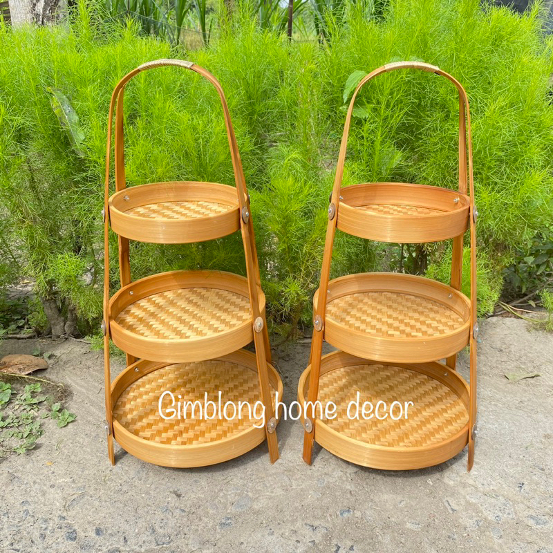 Jual Rak Bawang Bambu Bulat | Rak Bumbu susun | Shopee Indonesia