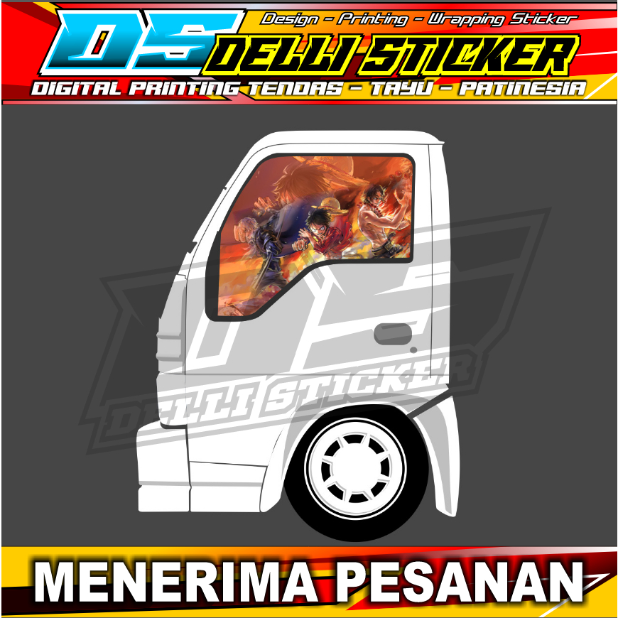 Jual Stiker One Way Gambar Karakter One Piece Kaca Samping Kanan Kiri ...