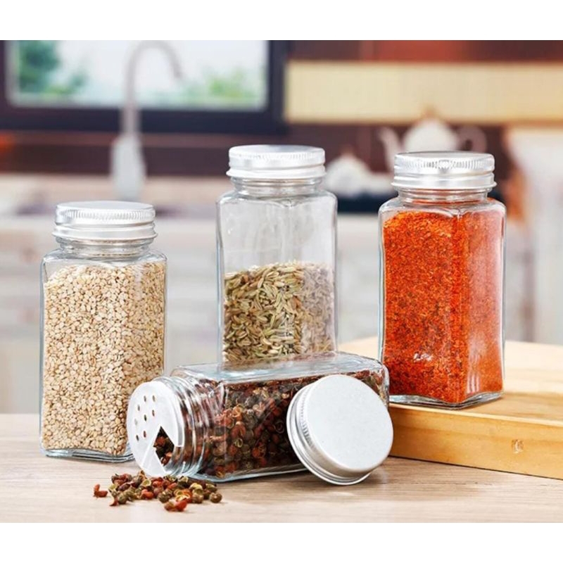 Jual Tempat Bumbu Lada Garam Cabe Bubuk Merica / Botol Kaca Salt Pepper ...