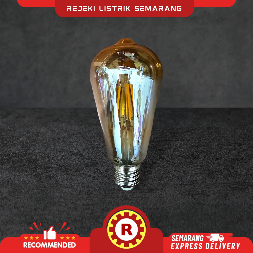 Jual LAMPU LED FILAMENT MERK OSKA WARNA KUNING 4W, LAMPU DEKORASI CAFE ...