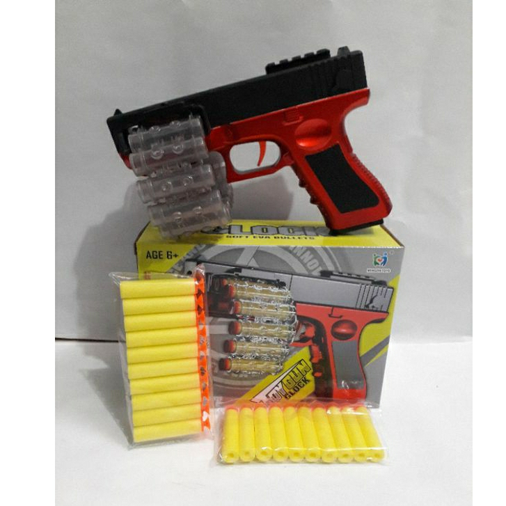 Jual Mainan Gun Glock Soft Eva Bullets Mainan Tembakan Glock Peluru ...