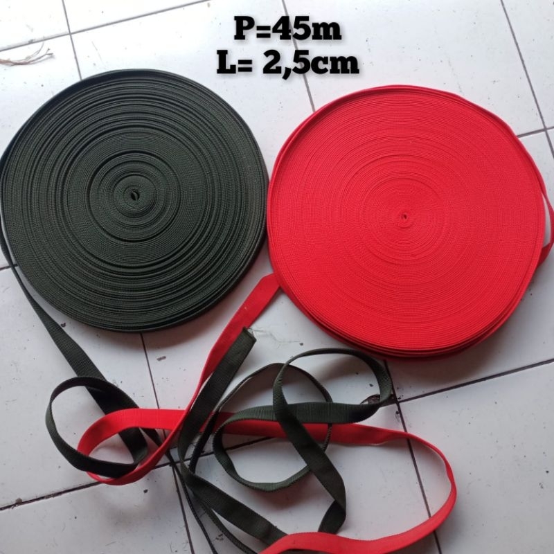 Jual Tali Webbing 2,5cm x 45m webbing tubular sling belt flying Fox ...