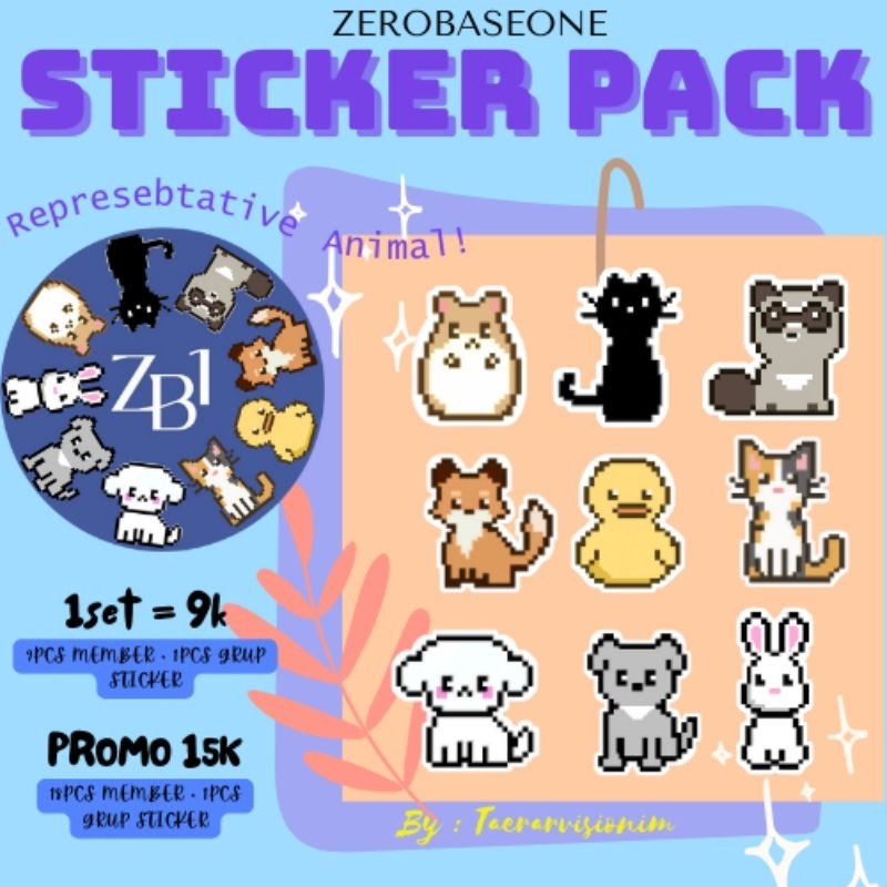 Jual ZEROBASEONE STICKER PACK ZB1 REPRESENT ANIMAL VINYL | Shopee Indonesia