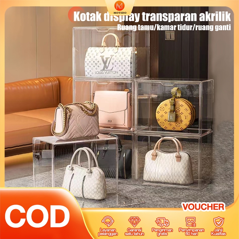 Jual Box Tas Acrylic Akrilik Tempat Tas Bag Display Bag Kotak Acrylic ...
