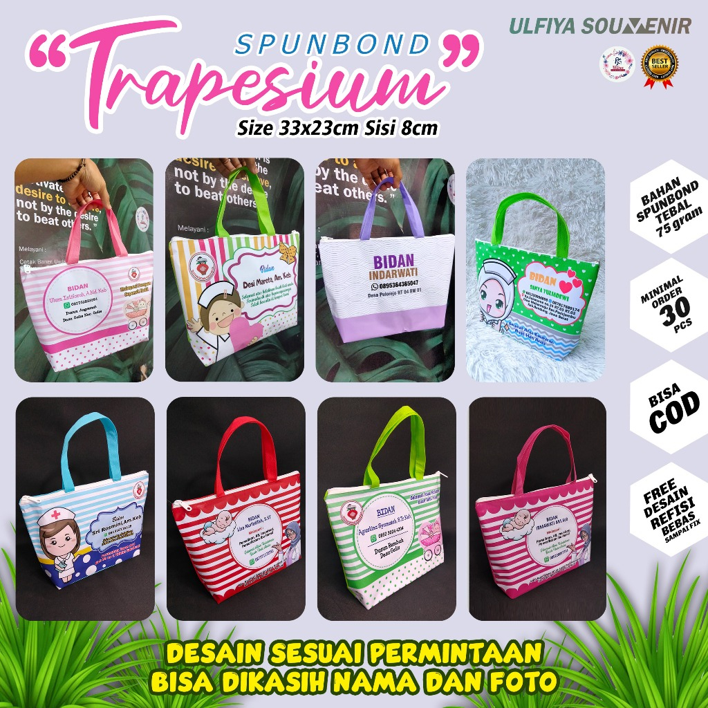 Jual JR SPUND Tas Souvenir Kelahiran Bayi Bidan Klinik Puskesmas dan ...
