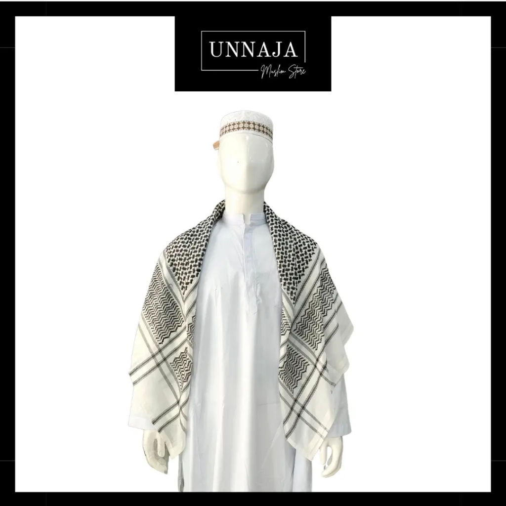 Jual UMS - Sorban Tenun Monochrome Palestina / Sorban Keffiyeh ...