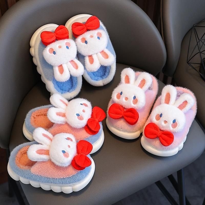Jual sandal sendal rumah anak rumah hangat empuk lucu bulu motif boneka ...