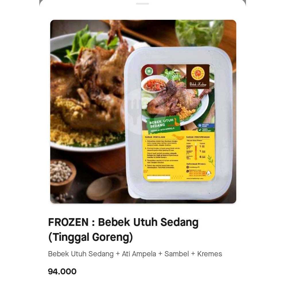 Jual KALEYO BEBEK UTUH SEDANG FROZEN | BEBEK FROZEN ORIGINAL KALEYO ...
