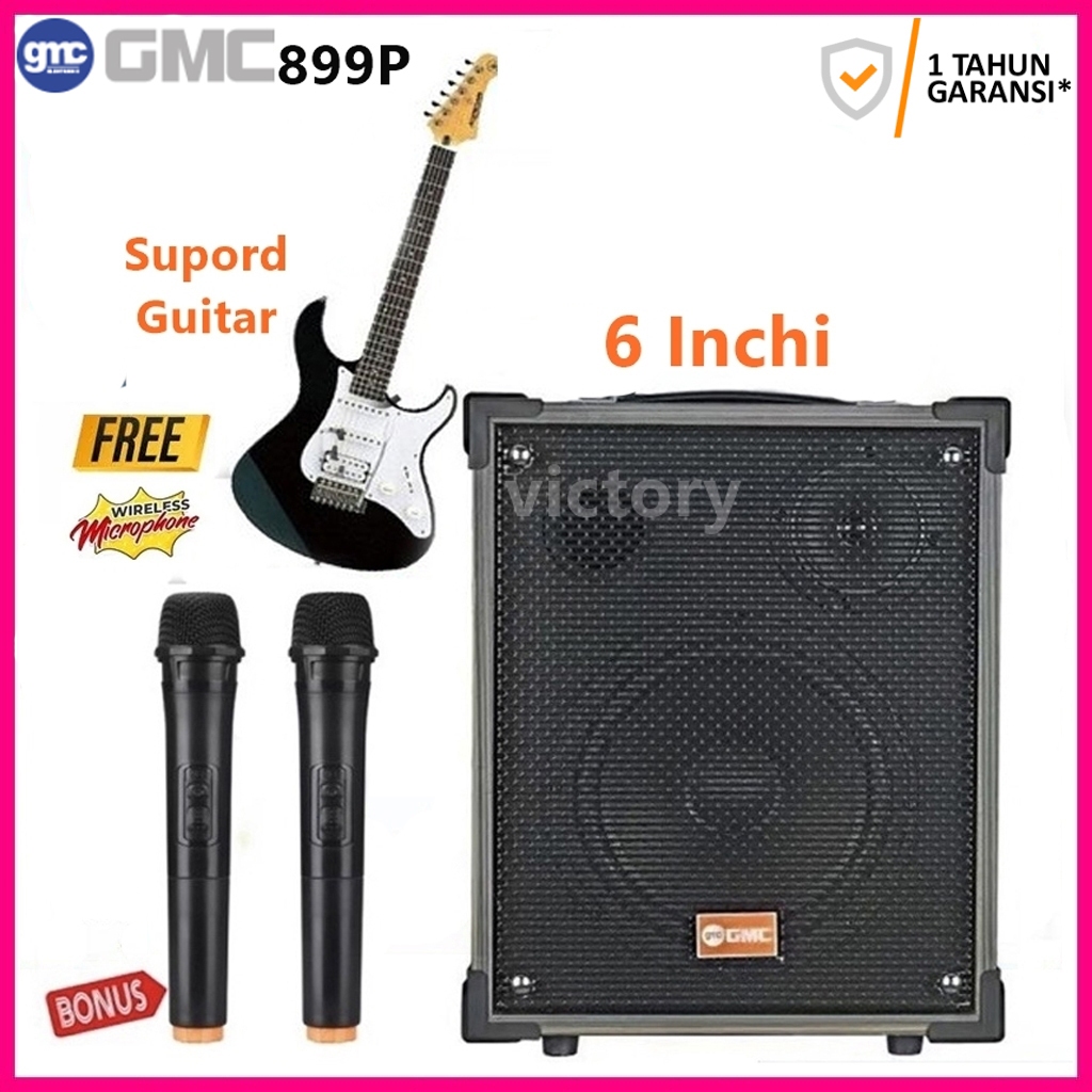 Jual Speaker GMC 899P Bluetooth Radio Usb Free 2 MIC WIreless | Shopee ...