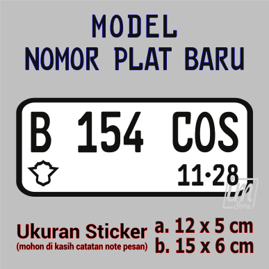 Jual Stiker Abjad Sticker Cutting untuk Windshield Model Nomor Baru ...
