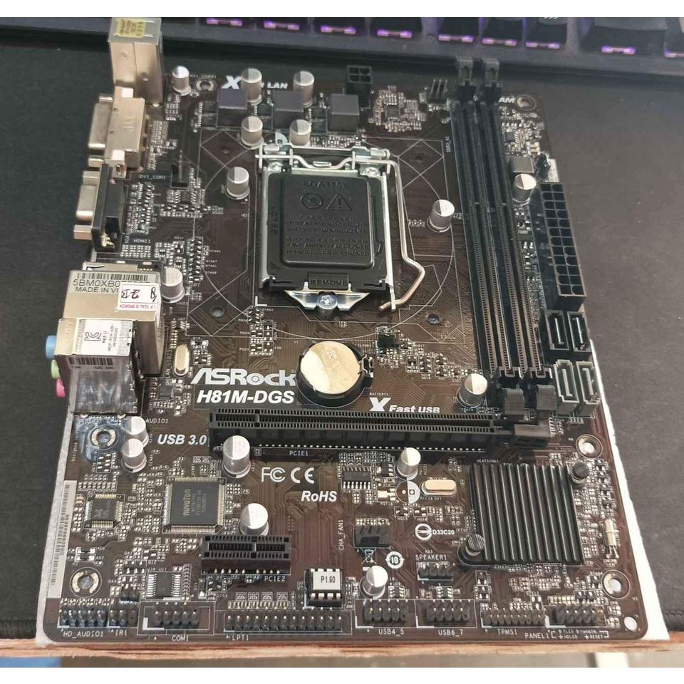 Jual Motherboard Asrock H81M-DGS DDR3 mulus terawat | Shopee Indonesia