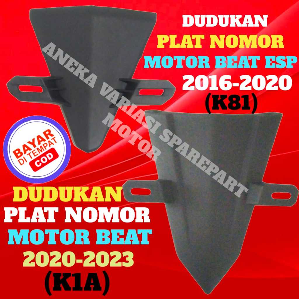 Jual DUDUKAN PLAT NOMOR MOTOR BEAT ESP 2016-2020(K81) DAN BEAT LED 2020 ...