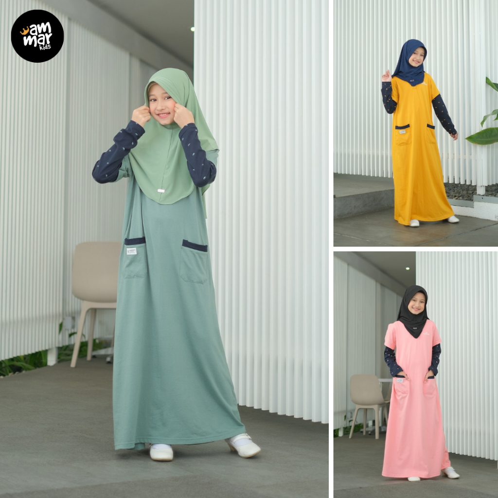 Jual Gamis Kaos Anak Perempuan Tanggung Usia 4 Sampai 12 Tahun Warna ...
