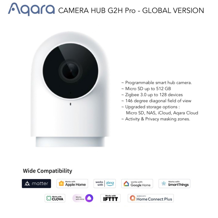 Jual CCTV Aqara G2H-Pro Smart camera hub Image recognition versi Global | Shopee Indonesia