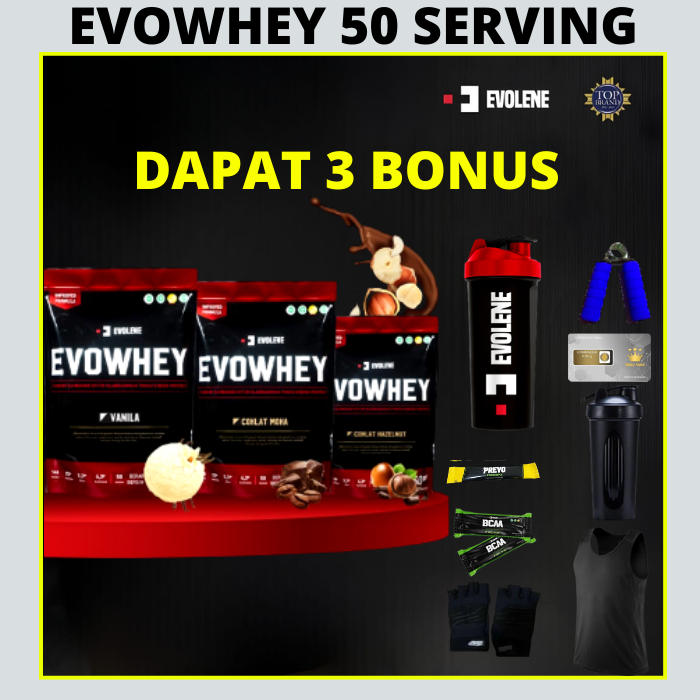 Jual EVOWHEY EVOLENE 50 SEVING 1,75 KG WHEY PROTEIN WHEY SUSU GYM ...