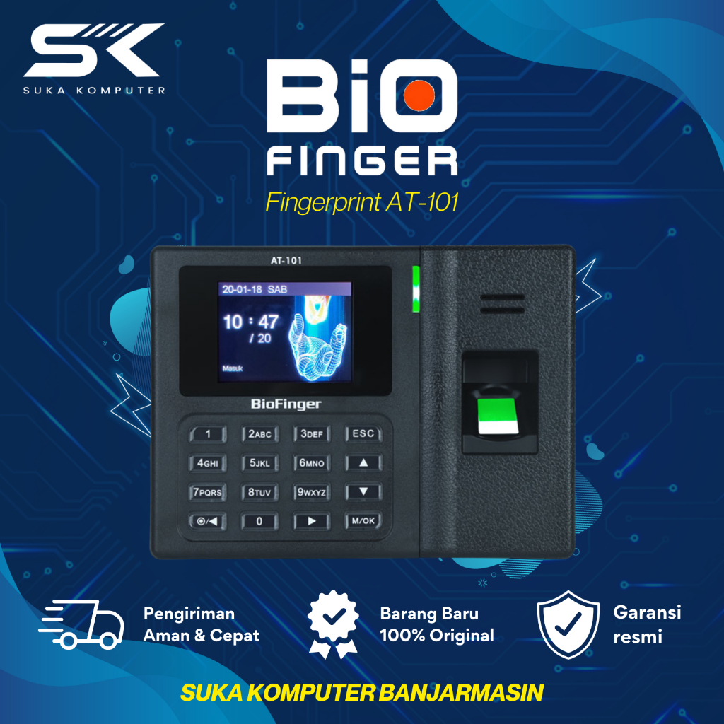 Jual Biofinger AT-101 Mesin Absensi Sidik Jari Fingerprint | Shopee ...