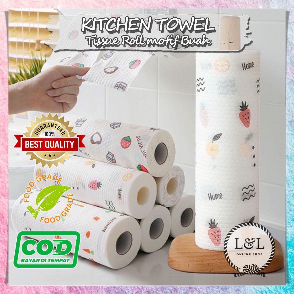 Jual Tisu Gulung Dapur Serbaguna Kitchen Towel Tissue Roll Motif Buah ...