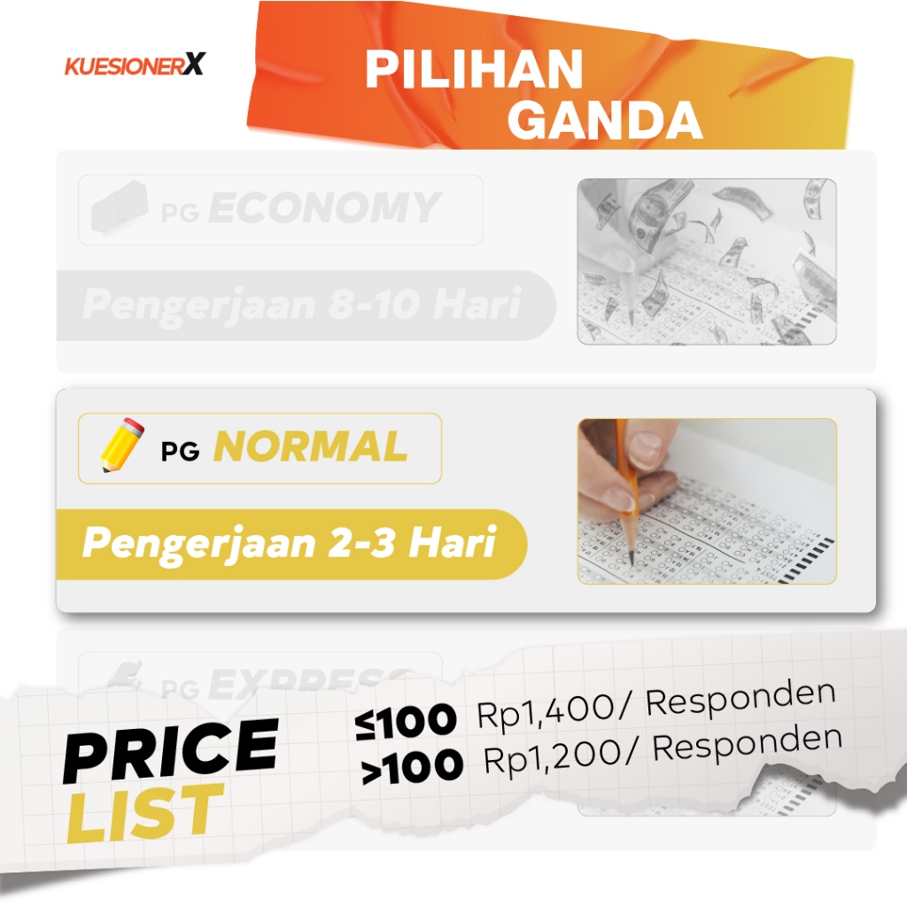 Jual Isi Kuesioner Valid dan Reliable (Pilihan Ganda) | KuesionerX ...