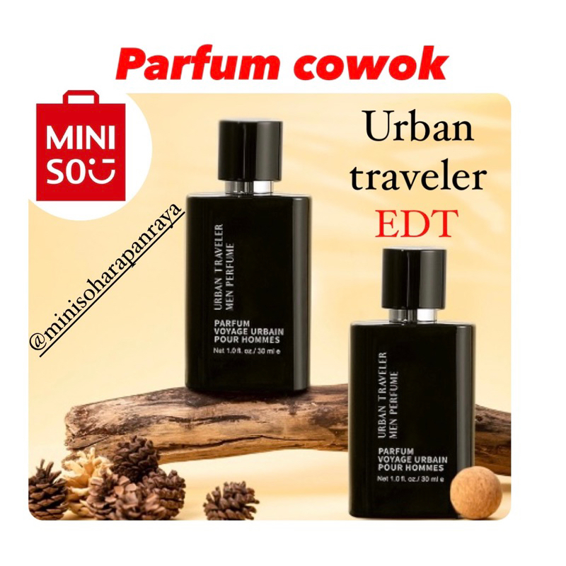 Jual MINISO parfum cowok urban traveler EDT 30ml | Shopee Indonesia