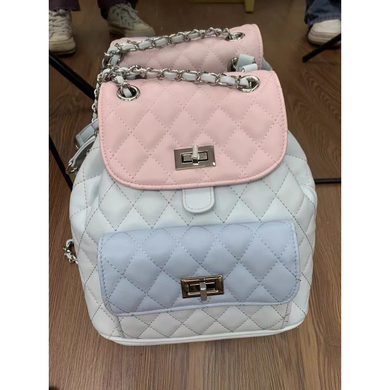 Jual Tas Ransel Kulit Wanita Tas Cewek Gendong Rantai Backpack GT 8082 ...