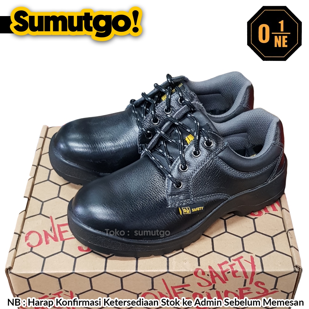Jual [ Terbaru ] Sepatu Safety Pendek Murah One Safety OS800 Hitam ...