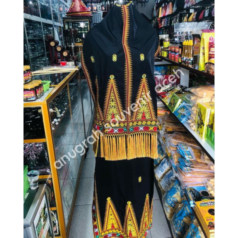 Jual Kain pucuk rebung Gayo bordir / kain bordir khas Aceh motif pucuk ...