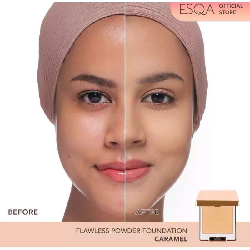 Jual ESQA FLAWLESS POWDER FOUNDATION / COMPACT POWDER ESQA / ORIGINAL 100% BEDAK PADAT ESQA ...