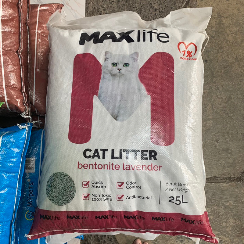 Jual Pasir MAXlife 25lt Bentonite Cat Litter max life 25 lt setara ...