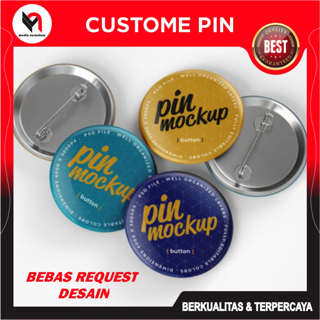 Jual PIN Custome Bebas Desain Pin Peniti Pin Souvenir Pin Komunitas | Shopee Indonesia