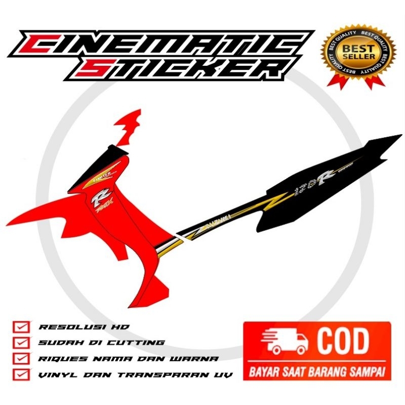 Jual sticker striping satria hiu 2tak 120R Variasi tulisan timbul bahan ...