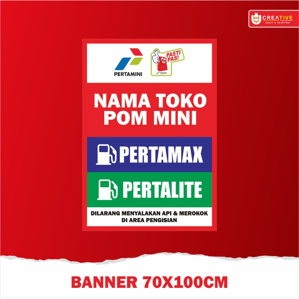 Jual Paket Banner / Spanduk Pom Mini / Pertamini (Langsung Jadi ...