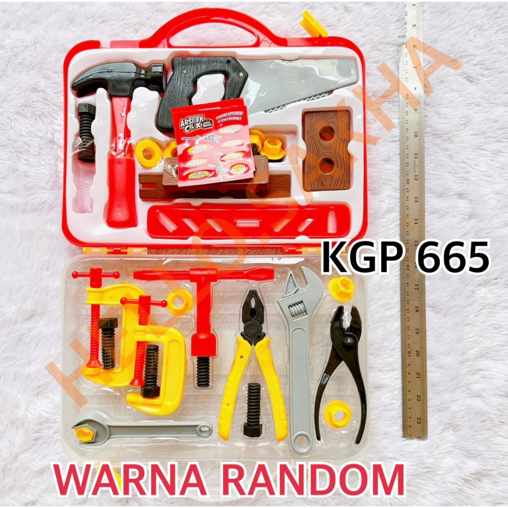 Jual MAINAN (VERSI KOPER) ARSITEK CILIK TOOL SET BOX PALU CATUT TANG ...