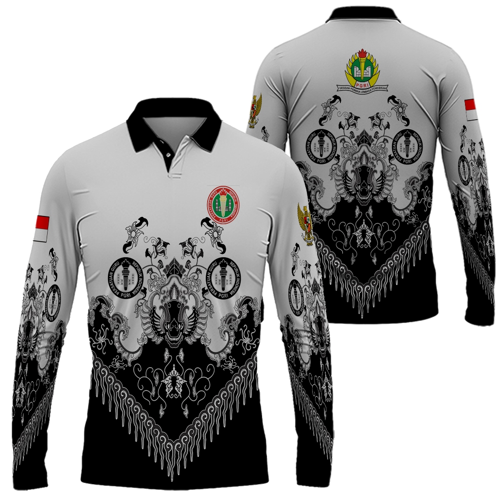 Jual Baju Seragam Batik PGRI Pria || Baju GUru Batik PGRI Pria Lengan Panjang | Shopee Indonesia