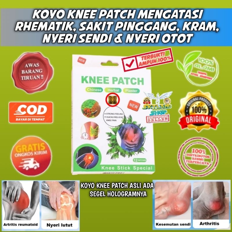 Jual KOYO KNEE PATCH MENYEMBUHKAN SAKIT LUTUT, RHEMATIK, NYERI OTOT ...