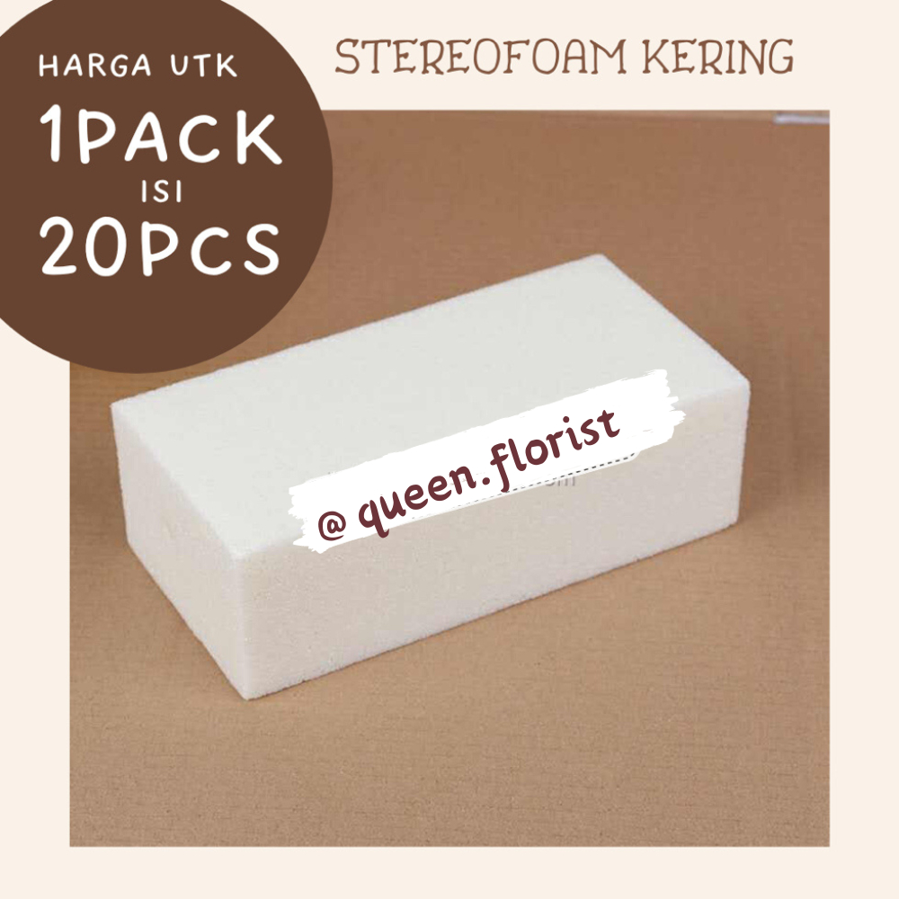 Jual [TERLARIS]FOAM PUTIH BUSA BUNGA TERMURAH 20x10x5cm | Oasis busa ...