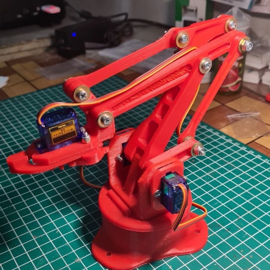 Jual Arm Robot Arduino Kit + Servo Sudah di Rakit - Z3D | Shopee Indonesia