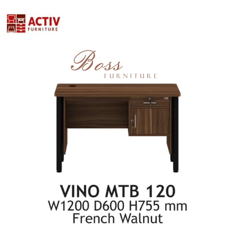 Jual Meja Tulis Kantor VINO MTB 120 Activ Rangka Besi Stainless ...