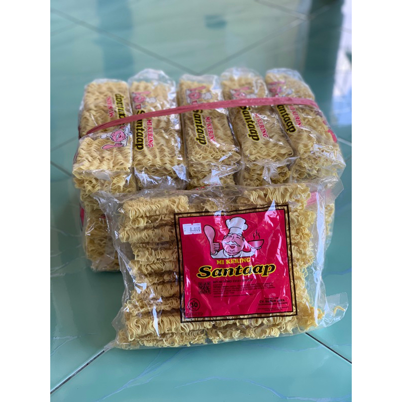 Jual Mie Cap Santaap Kering Isi 30pcs Kemasan 610 gr | Shopee Indonesia