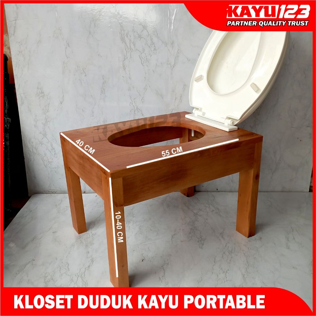 Jual Kloset Duduk Kayu Toilet Duduk Kayu Closet Duduk Kayu Portable ...