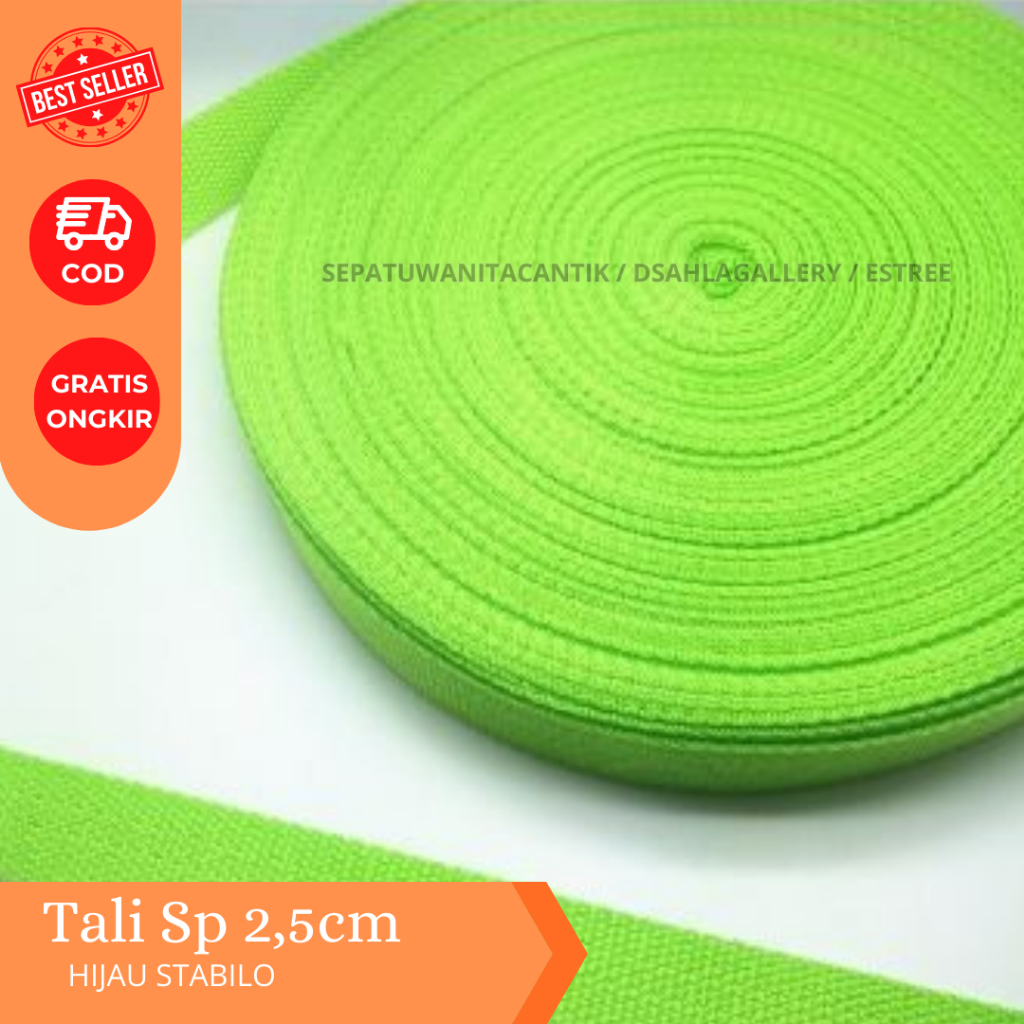 Jual Tali Webbing 2.5cm Tebal Tabular Hammock Tas Nylon Tali Sling Belt ...