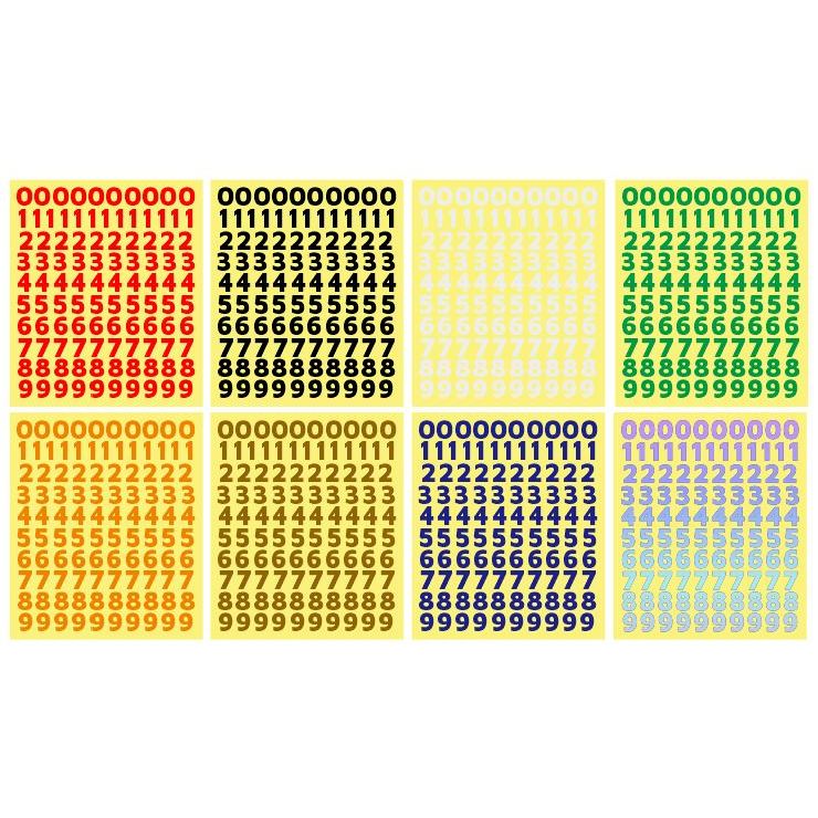Jual Stiker Angka Stiker Cutting Angka Size tinggi 1,2 cm | Shopee ...