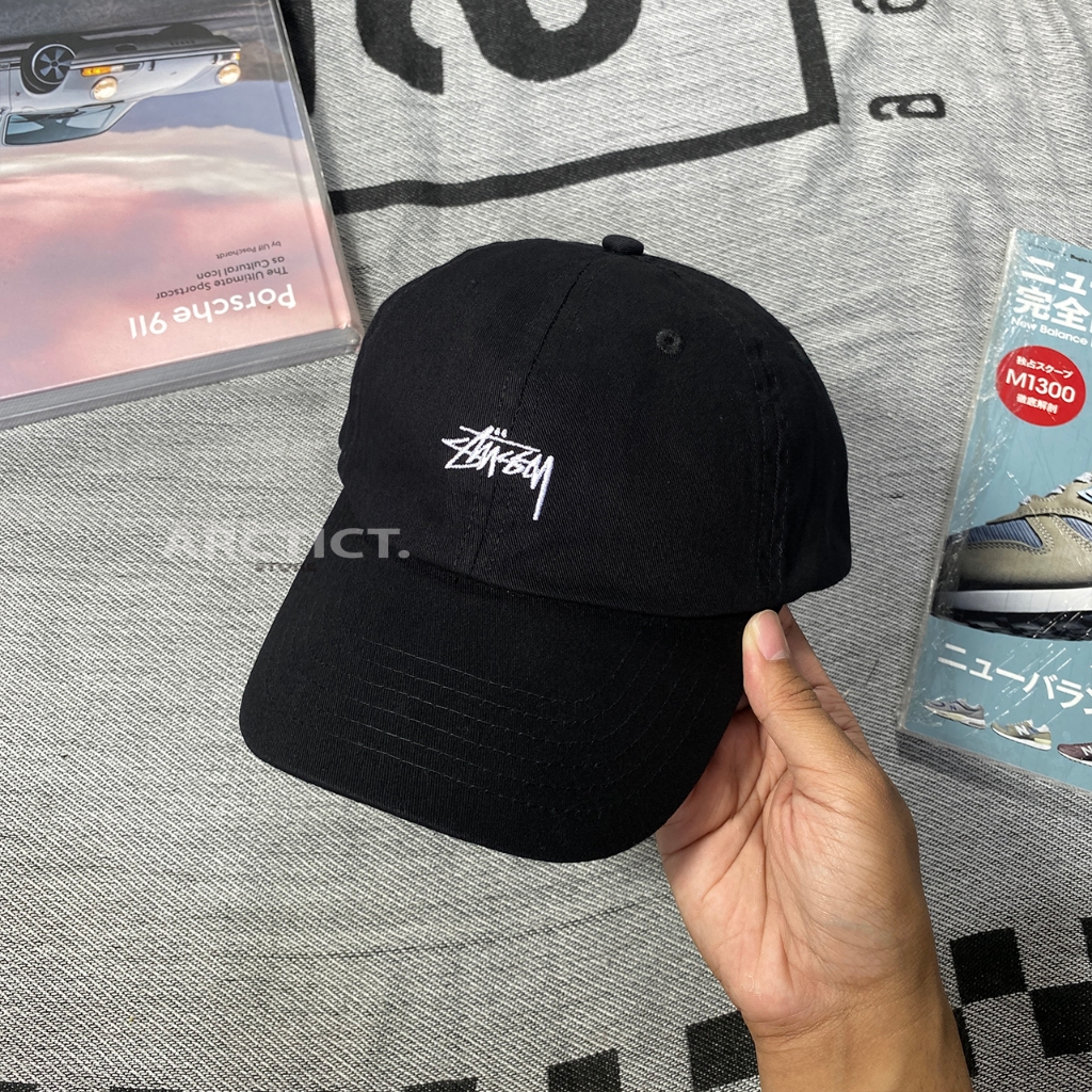 Jual STUSSY STOCK LOW PROFILE CAP - WHITE LOGO | TOPI STUSSY | Shopee ...